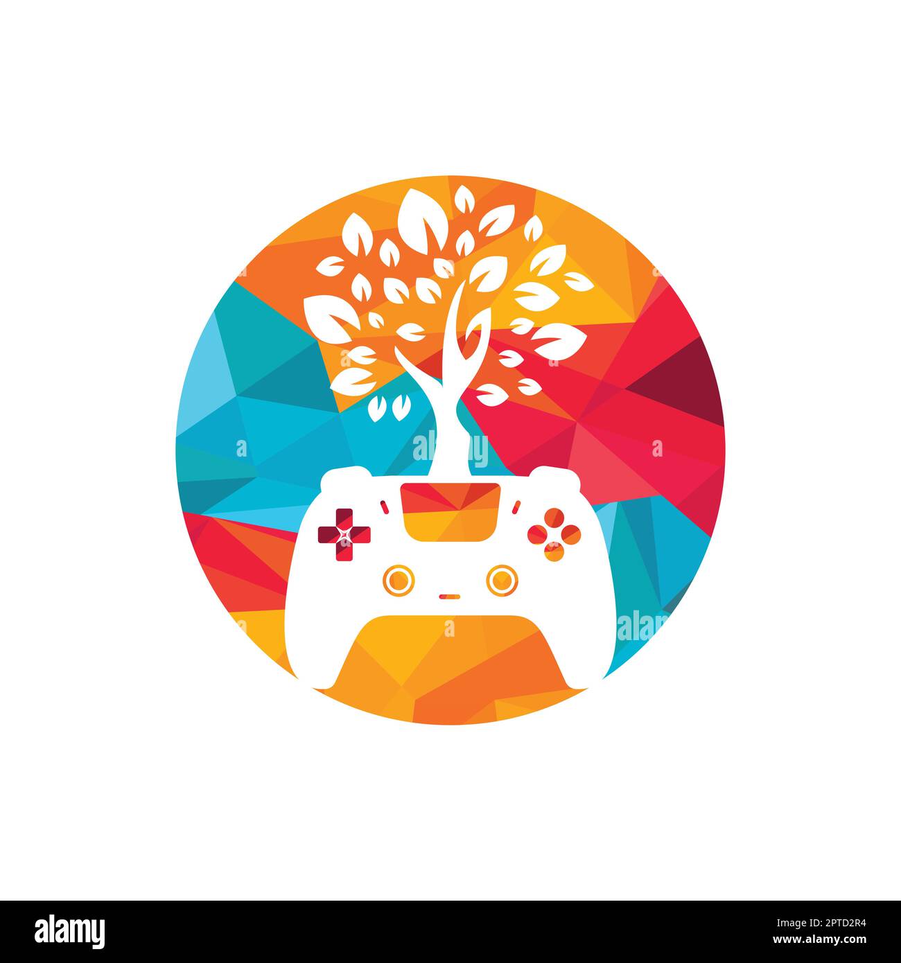Eco game vector logo design. Green gamepad fresh leaf nature logo ...