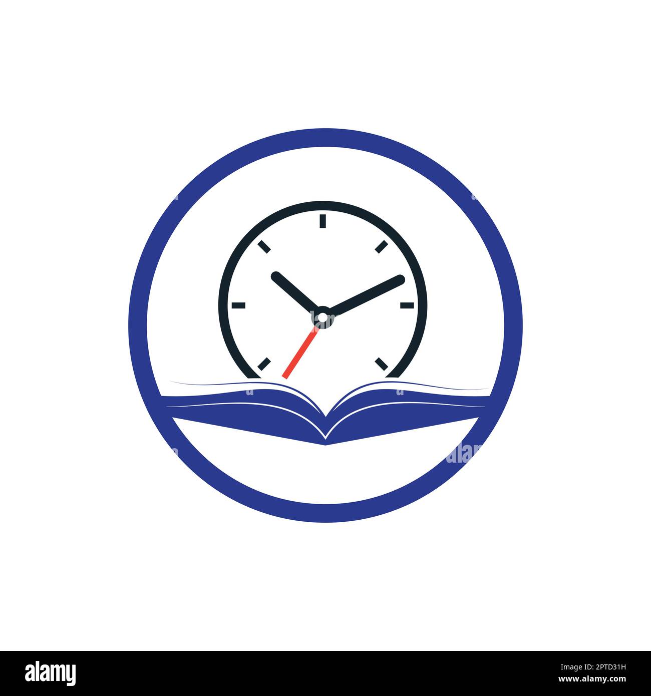 Study time vector logo design. Book with clock icon design Stock Vector ...