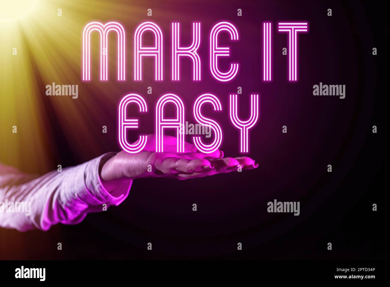 Text caption presenting Make It Easy, Business showcase Smart approach ...