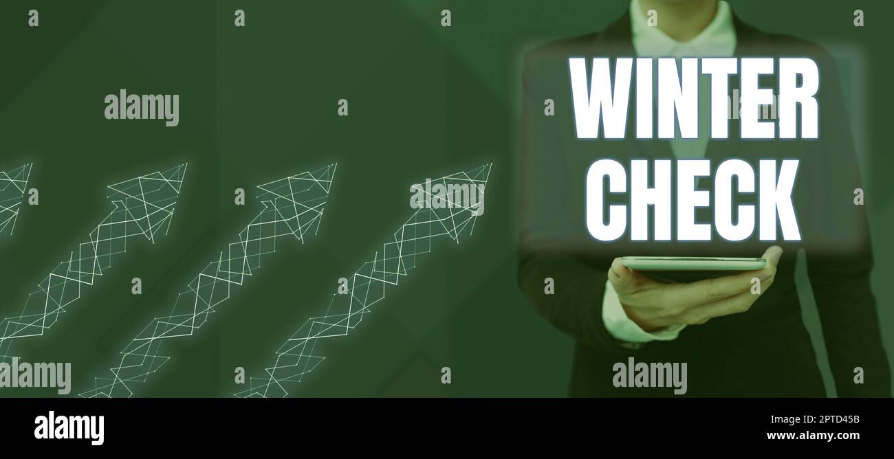 Inspiration showing sign Winter Check, Internet Concept Coldest Season ...