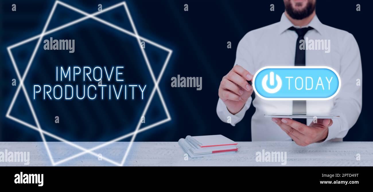 Inspiration showing sign Improve Productivity, Business overview ...
