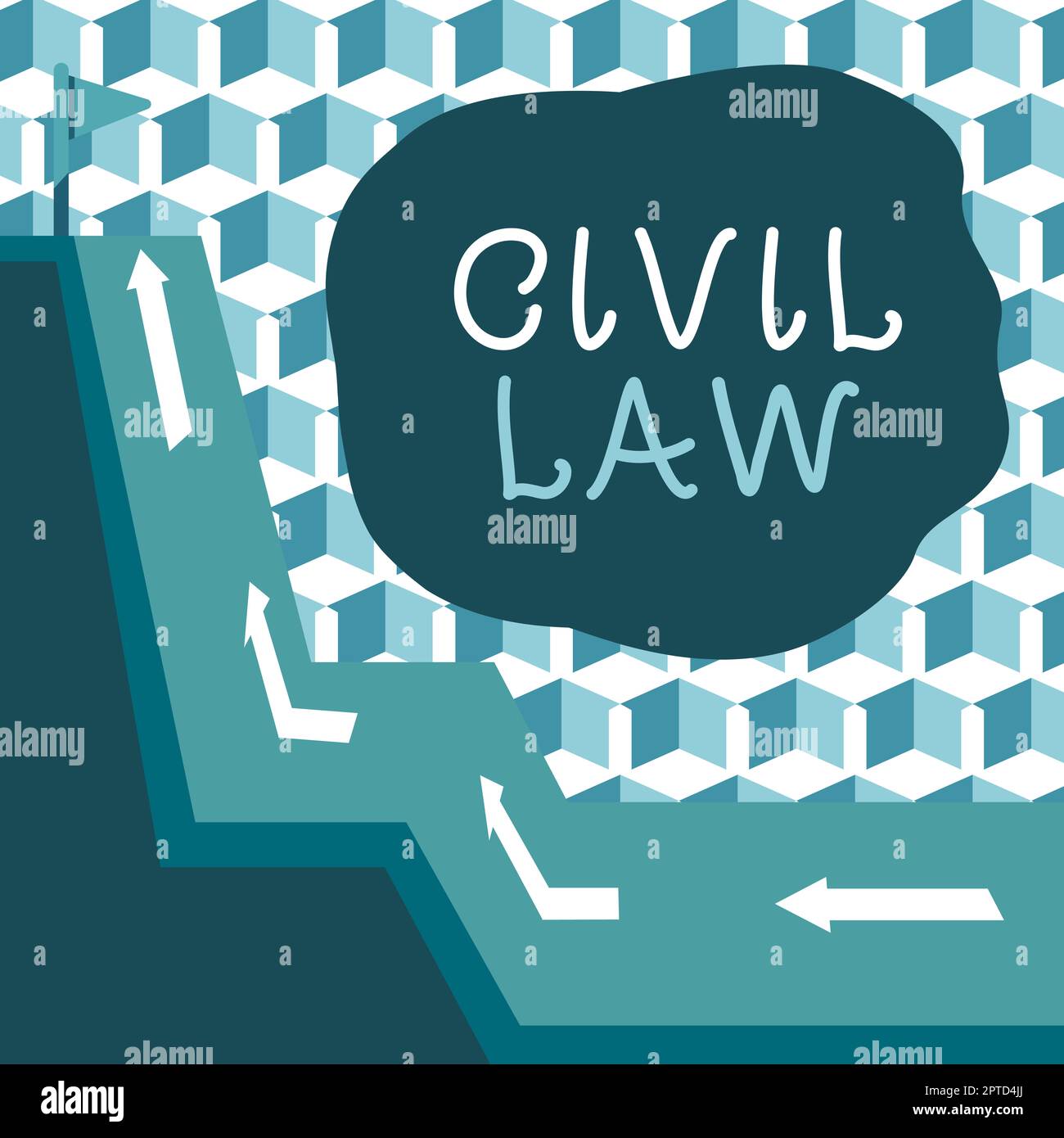 Text Sign Showing Civil Law Business Idea Law Concerned With Private Relations Between Members