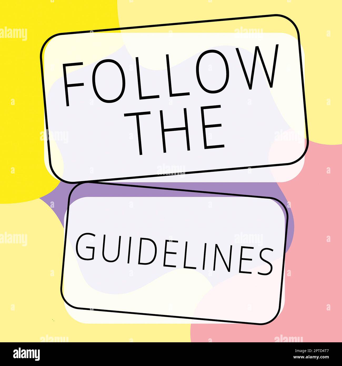 Text caption presenting Follow The Guidelines, Conceptual photo Manual ...