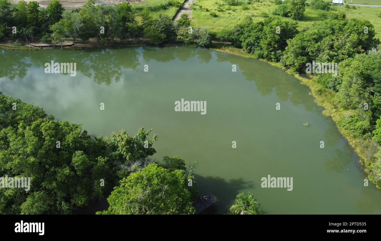 eunapolis, bahia, brazil - march 14, 2023: Lake view in an ecological ...