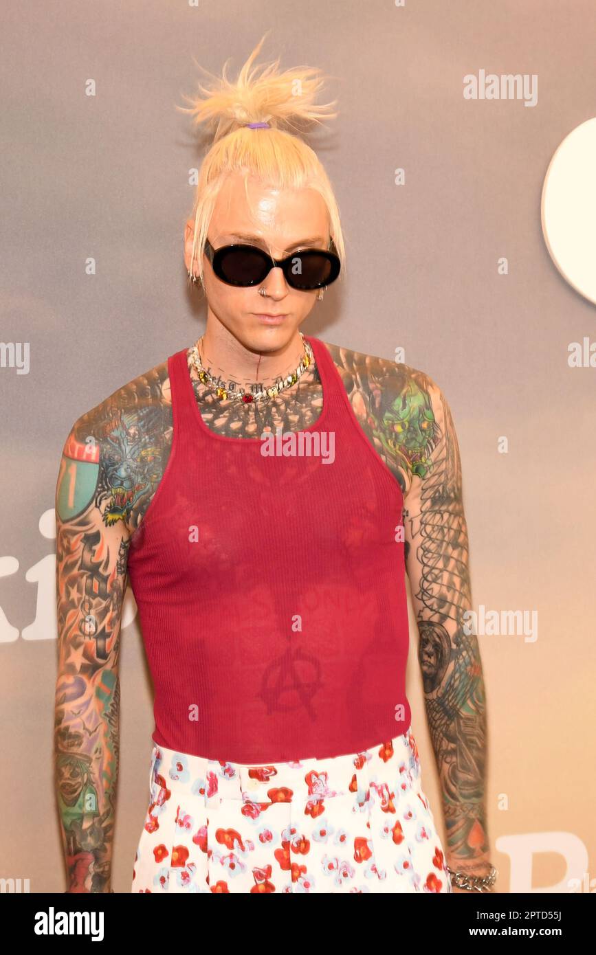 New York, USA. 27th Apr, 2023. Machine Gun Kelly, aka Colson Baker ...
