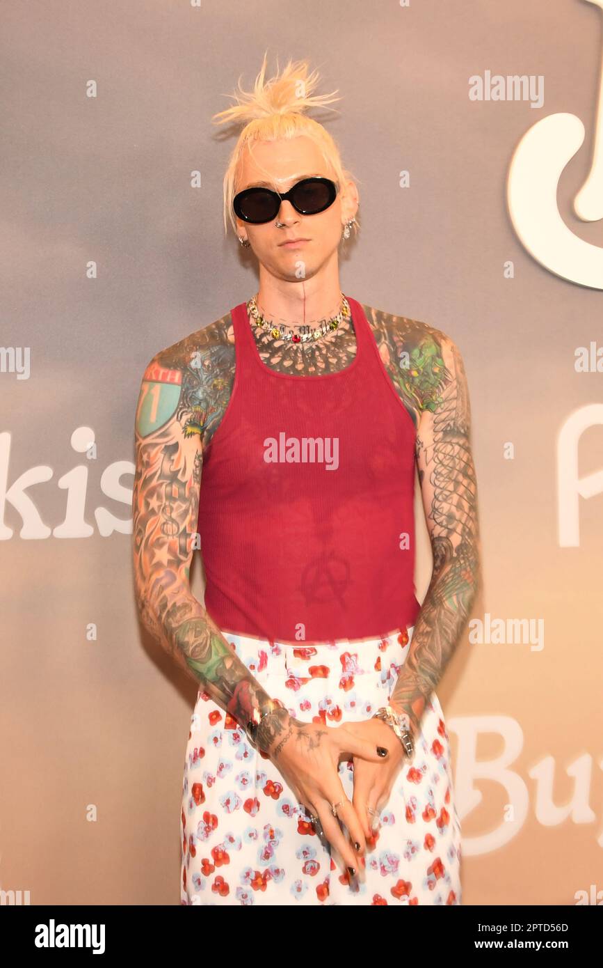 New York, USA. 27th Apr, 2023. Machine Gun Kelly, aka Colson Baker ...