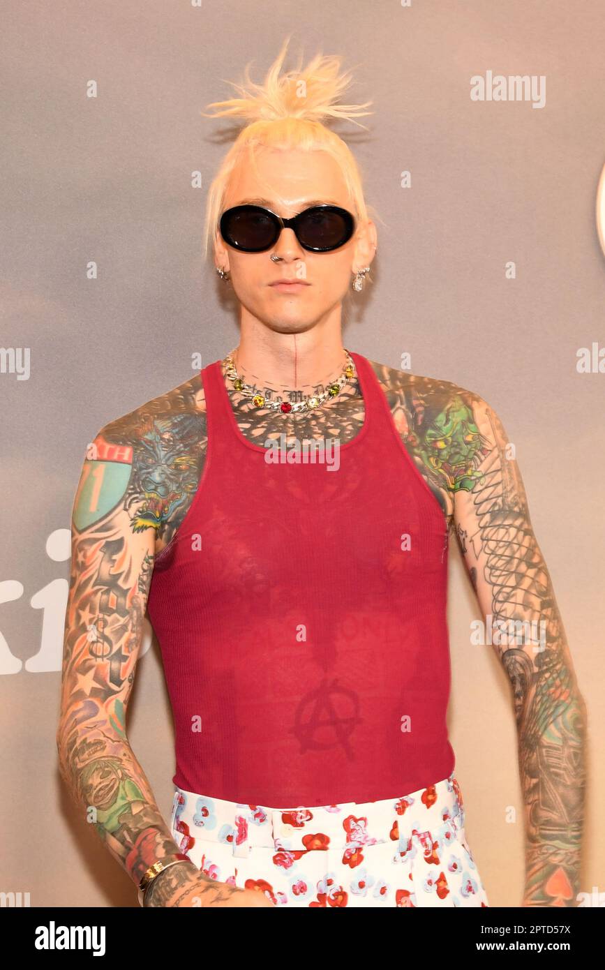 New York, USA. 27th Apr, 2023. Machine Gun Kelly, aka Colson Baker ...