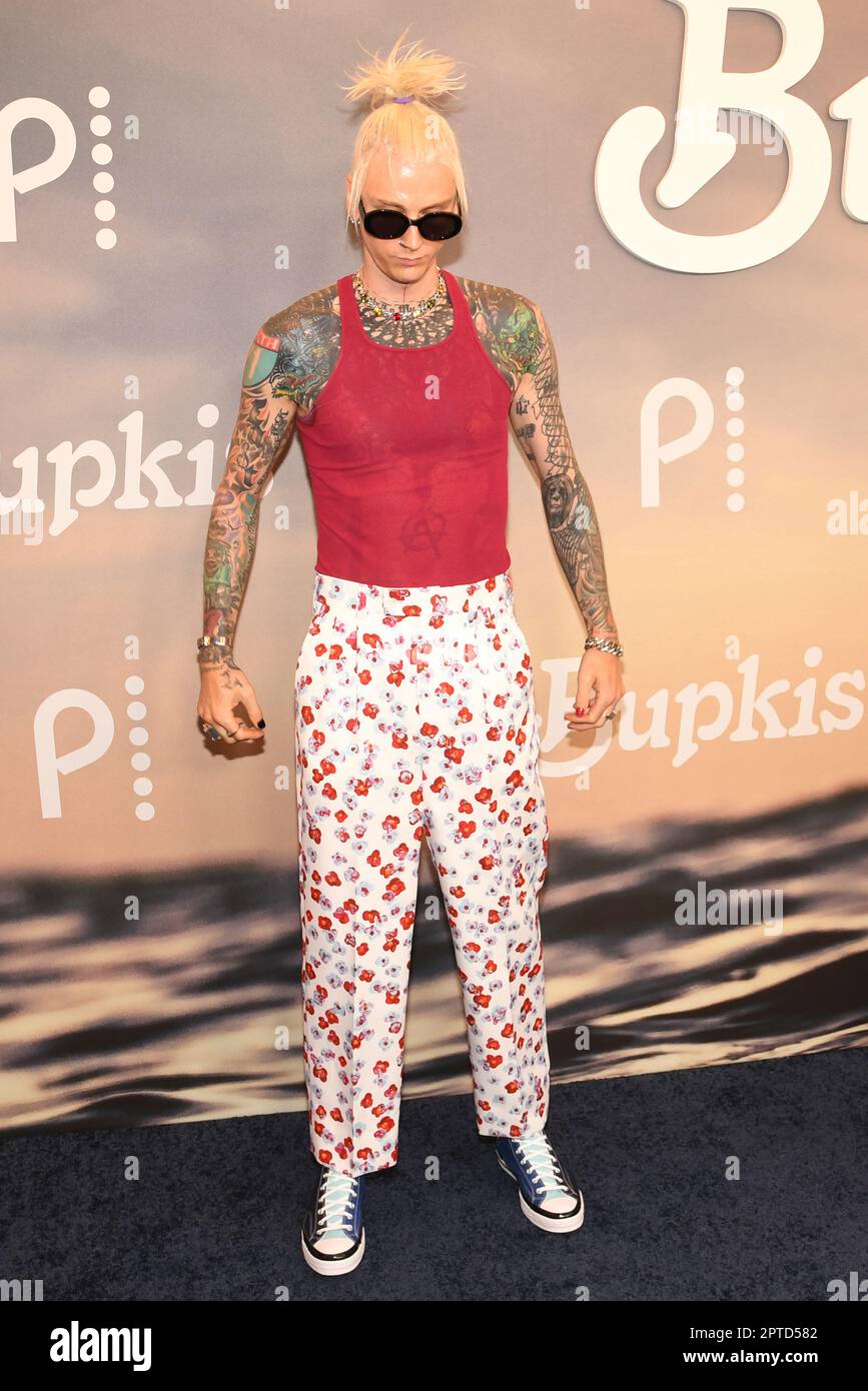New York, USA. 27th Apr, 2023. Machine Gun Kelly, aka Colson Baker, attends Peacock's 'Bupkis ...