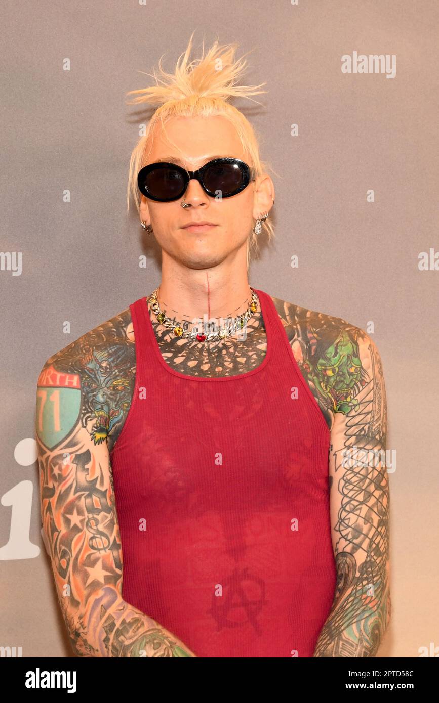 New York, USA. 27th Apr, 2023. Machine Gun Kelly, aka Colson Baker ...