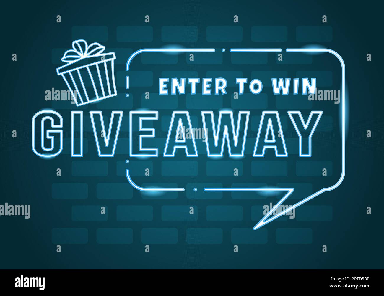 Giveaway Template Hand Drawn Cartoon Flat Illustration with Win a Prize ...