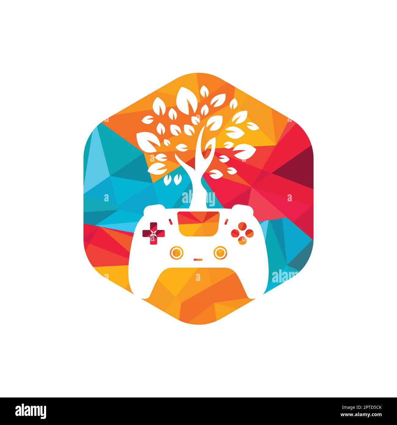 Eco game vector logo design. Green gamepad fresh leaf nature logo ...