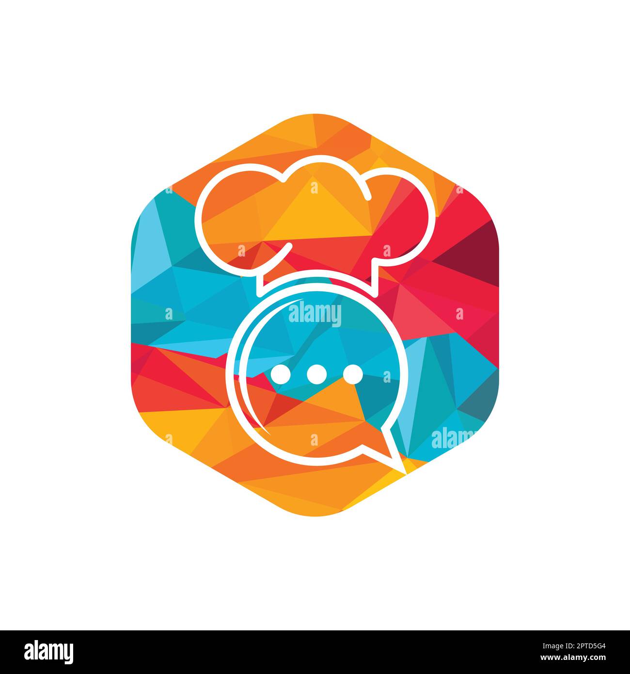 Chef talk vector logo design. Illustration of hat cooker and chat ...