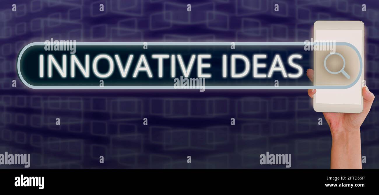 Text showing inspiration Innovative Ideas, Business showcase concepts ...