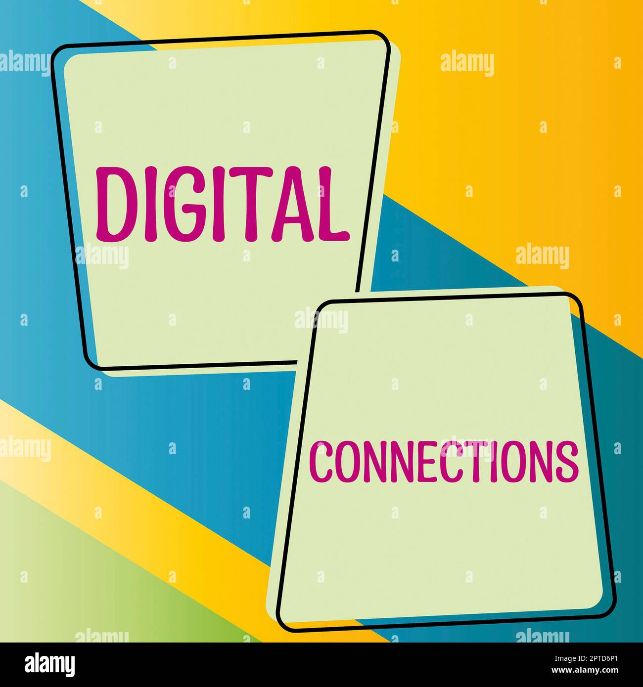 Text caption presenting Digital Connections, Business idea virtual ...