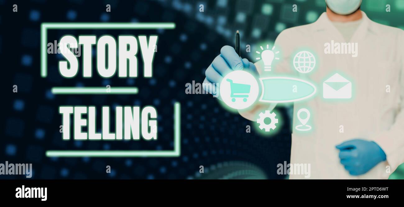 Writing displaying text Storytelling, Business concept social and ...