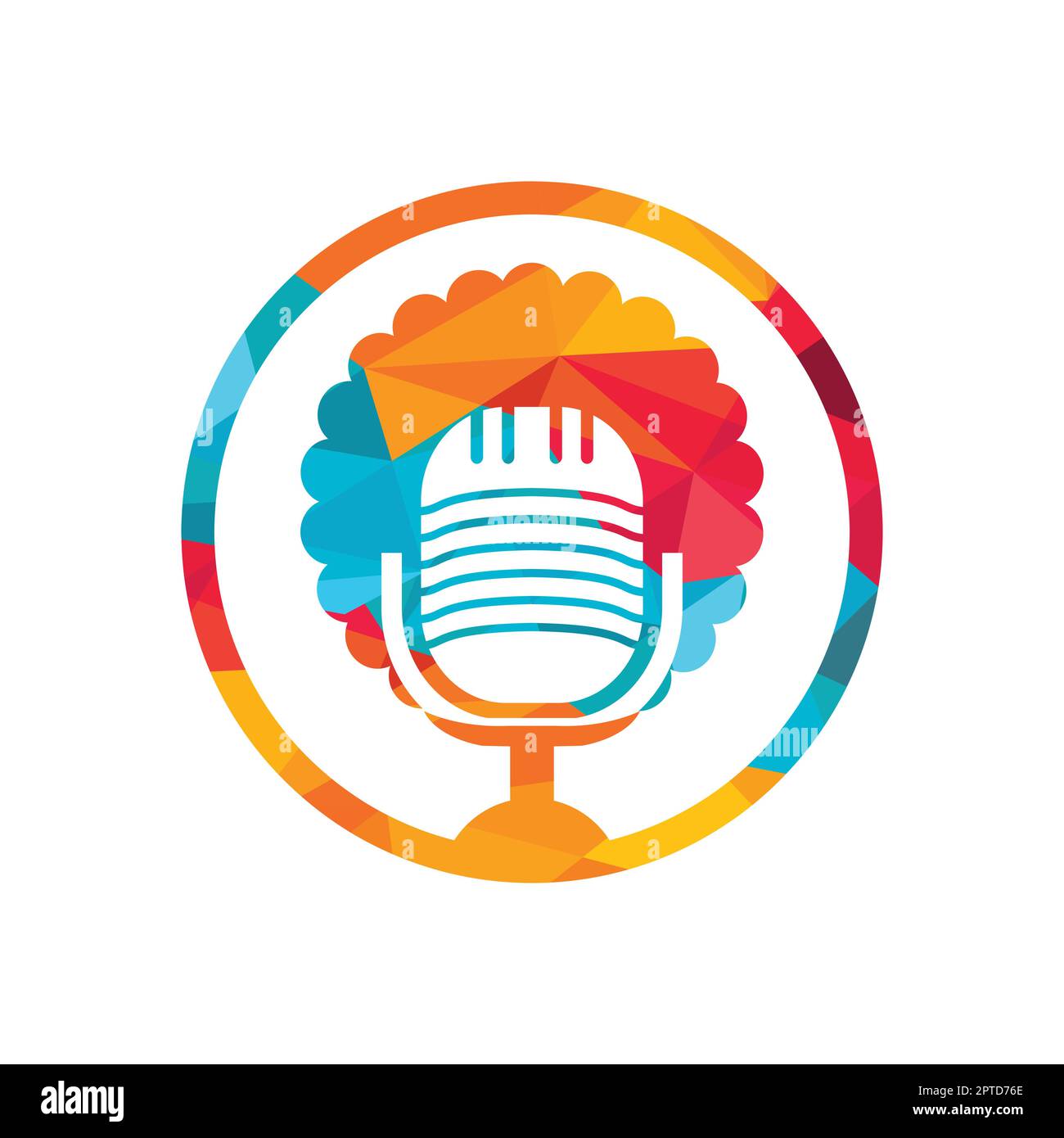 Black people vector podcast logo design. Black people head with afro ...