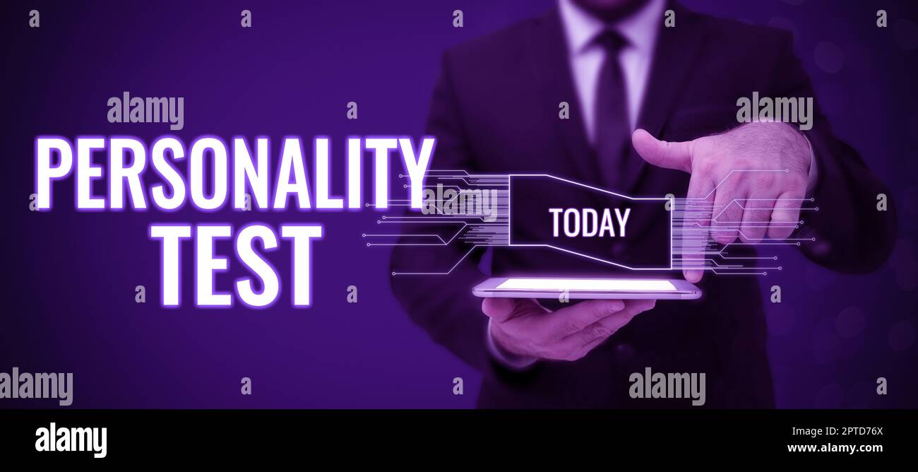 Inspiration showing sign Personality Test, Word Written on A method of ...