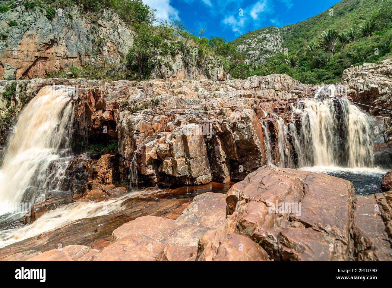 A mountain river flows through rocks in South America Stock Photo - Alamy