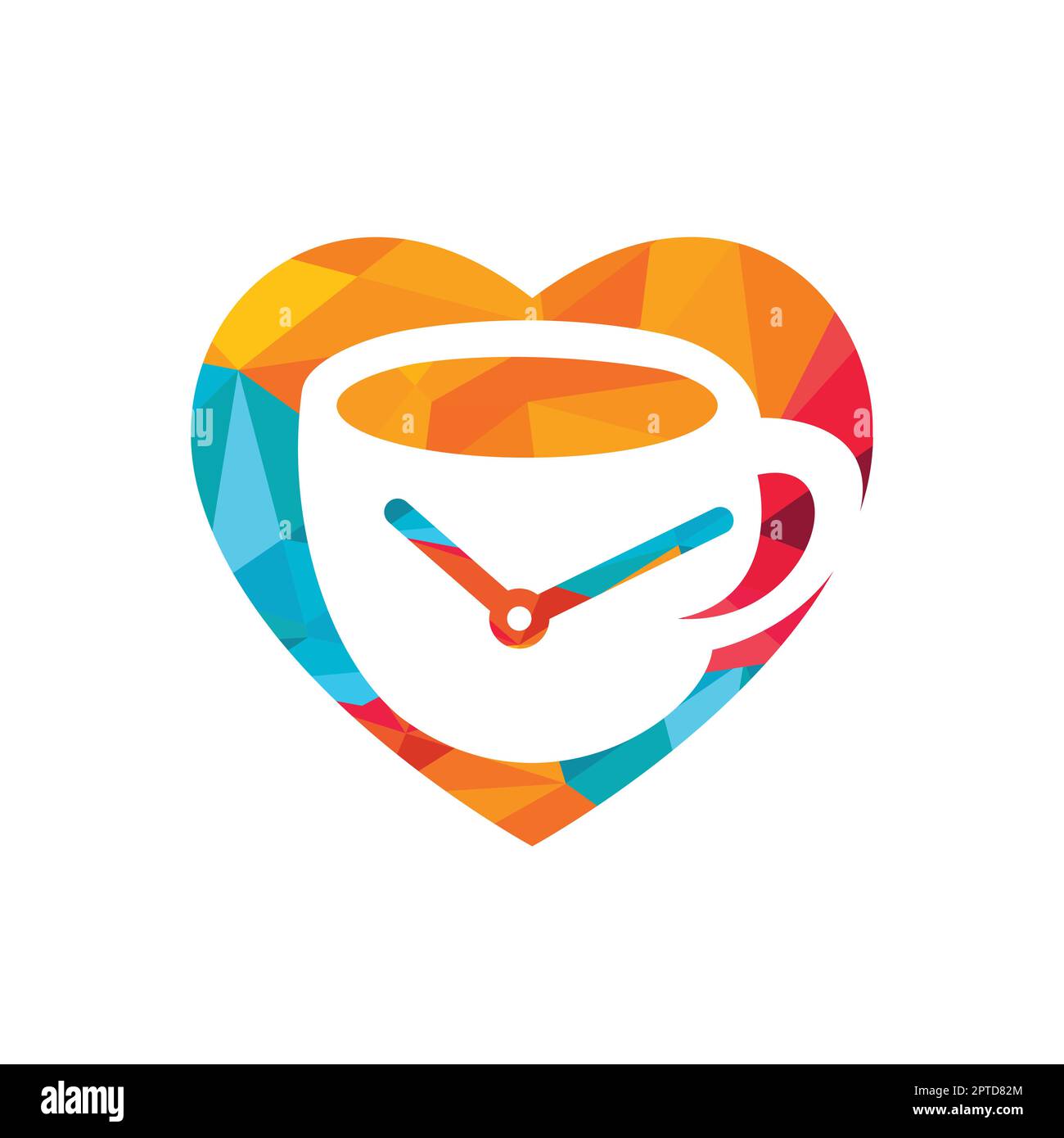 Coffee time vector logo design. Coffee cup time clock concept design ...