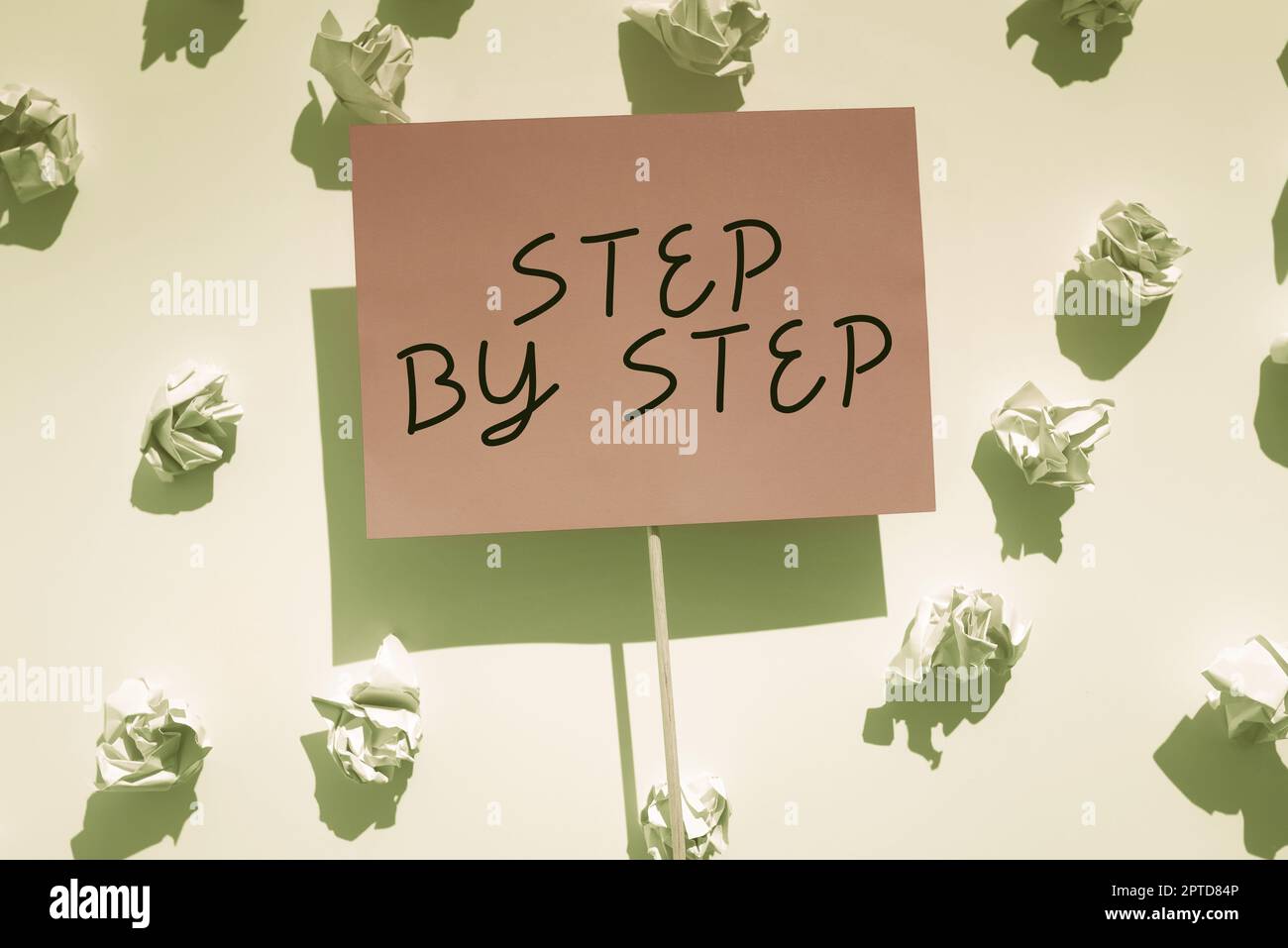 Text caption presenting Step By Step, Business concept Degustation ...