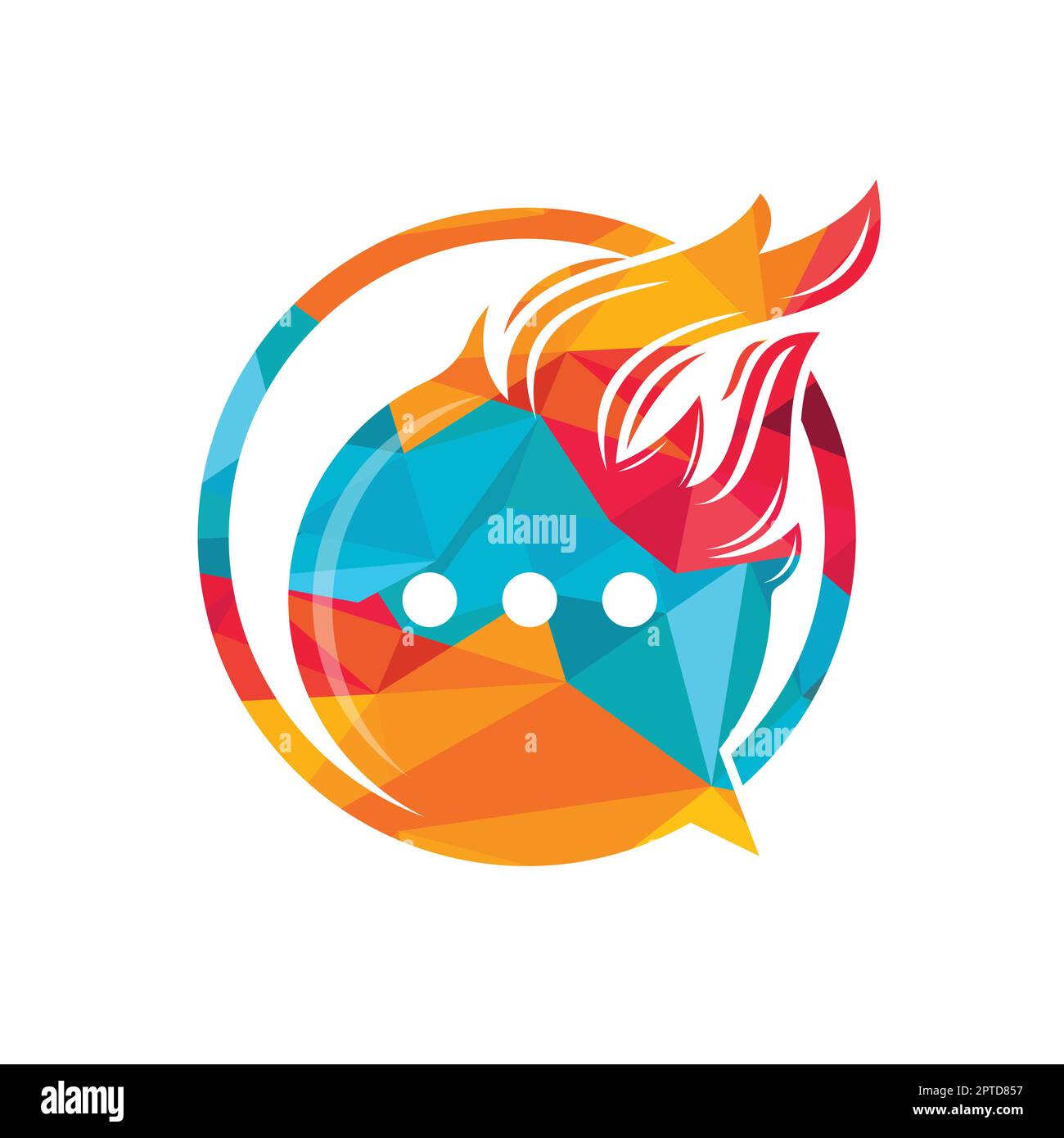 Fire chat vector logo design. Flame talk logo design Stock Vector Image ...