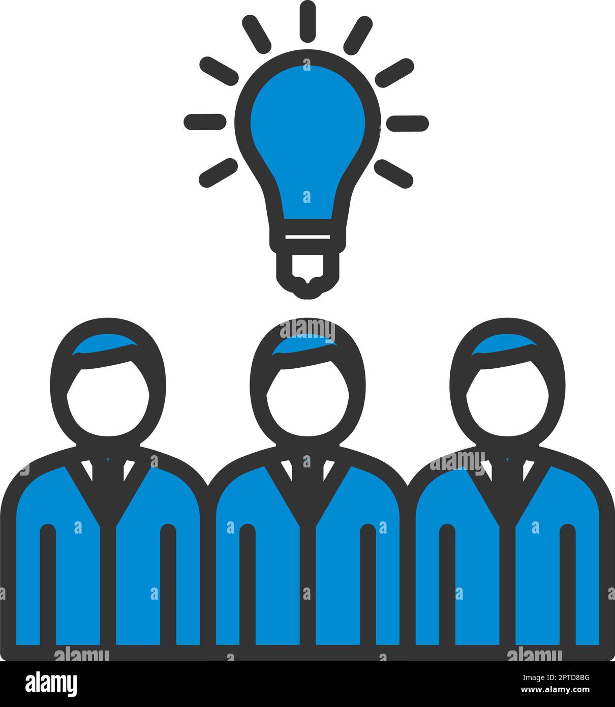 Corporate Team Finding New Idea Icon Stock Vector Image & Art - Alamy