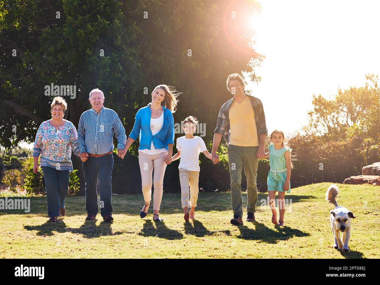 Happiness is all relative. Portrait of three generations of family ...