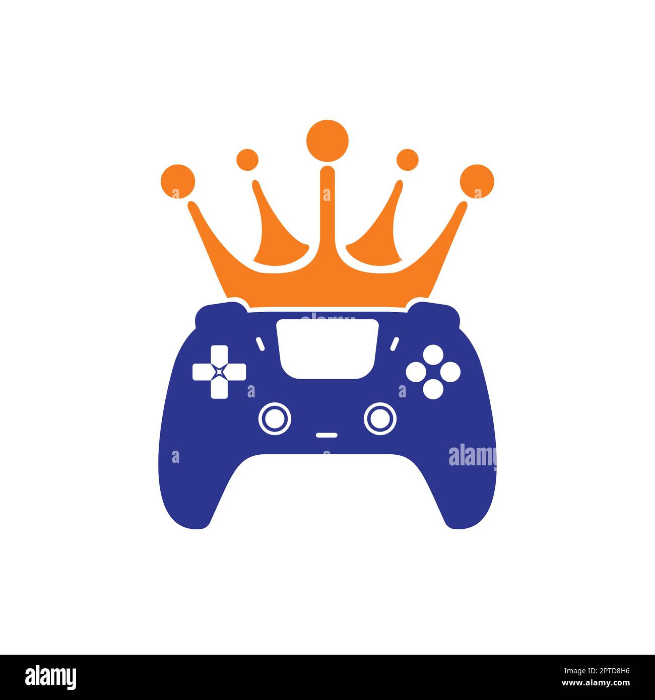 Game king vector logo design. Gamepad with crown vector icon design ...