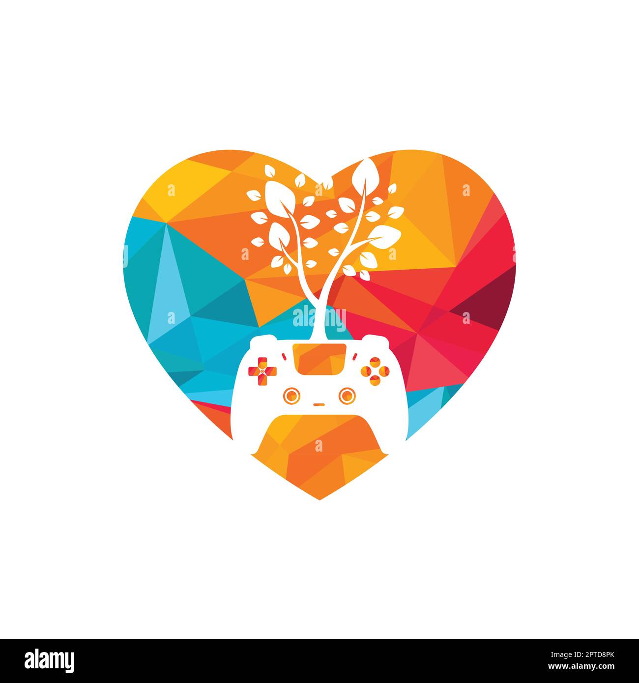 Eco game vector logo design. Green gamepad fresh leaf nature logo ...