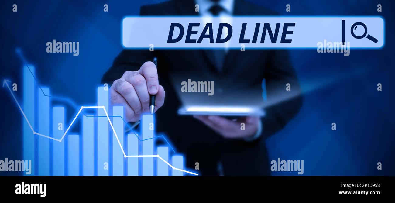 Writing displaying text Dead Line, Concept meaning Period of time by ... Writing displaying text Dead Line, Concept meaning Period of time by ...