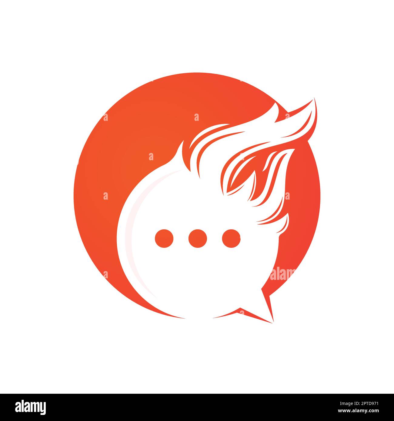 Fire chat vector logo design. Flame talk logo design Stock Vector Image & Art - Alamy