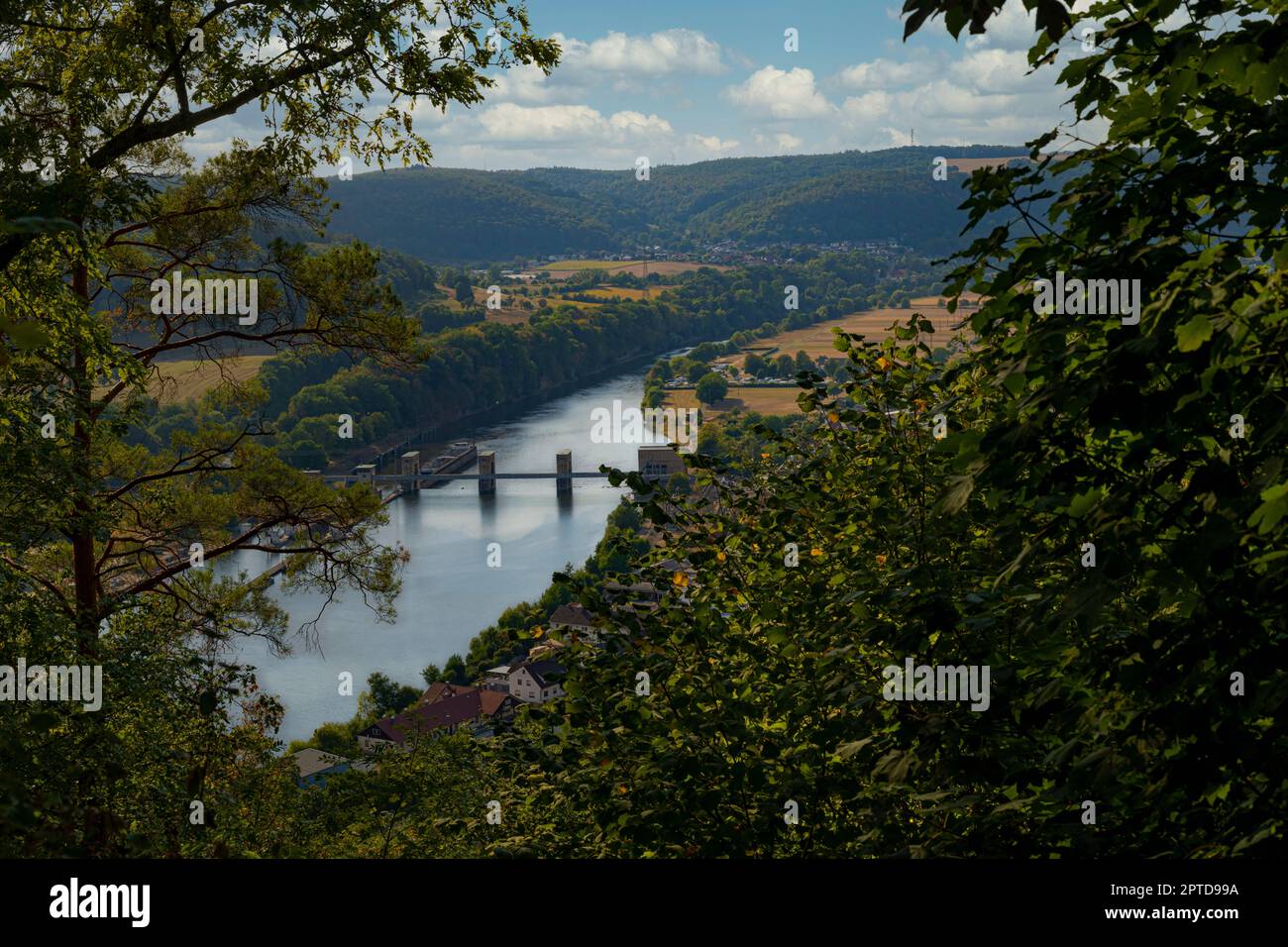 Neckar river cycle paths in Baden-Württemberg Stock Photo - Alamy