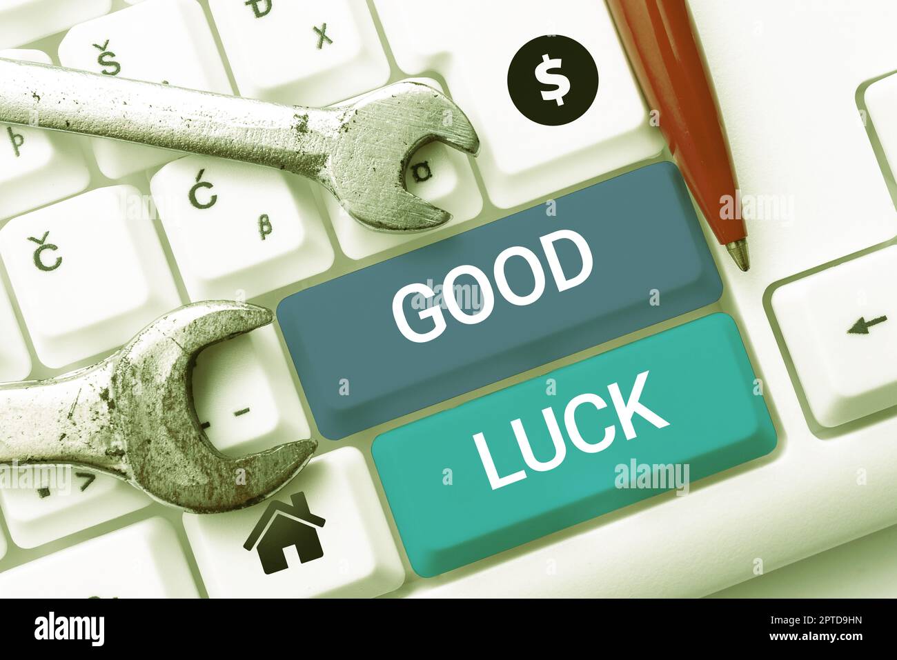 Hand writing sign Good Luck, Word Written on A positive fortune or a ...