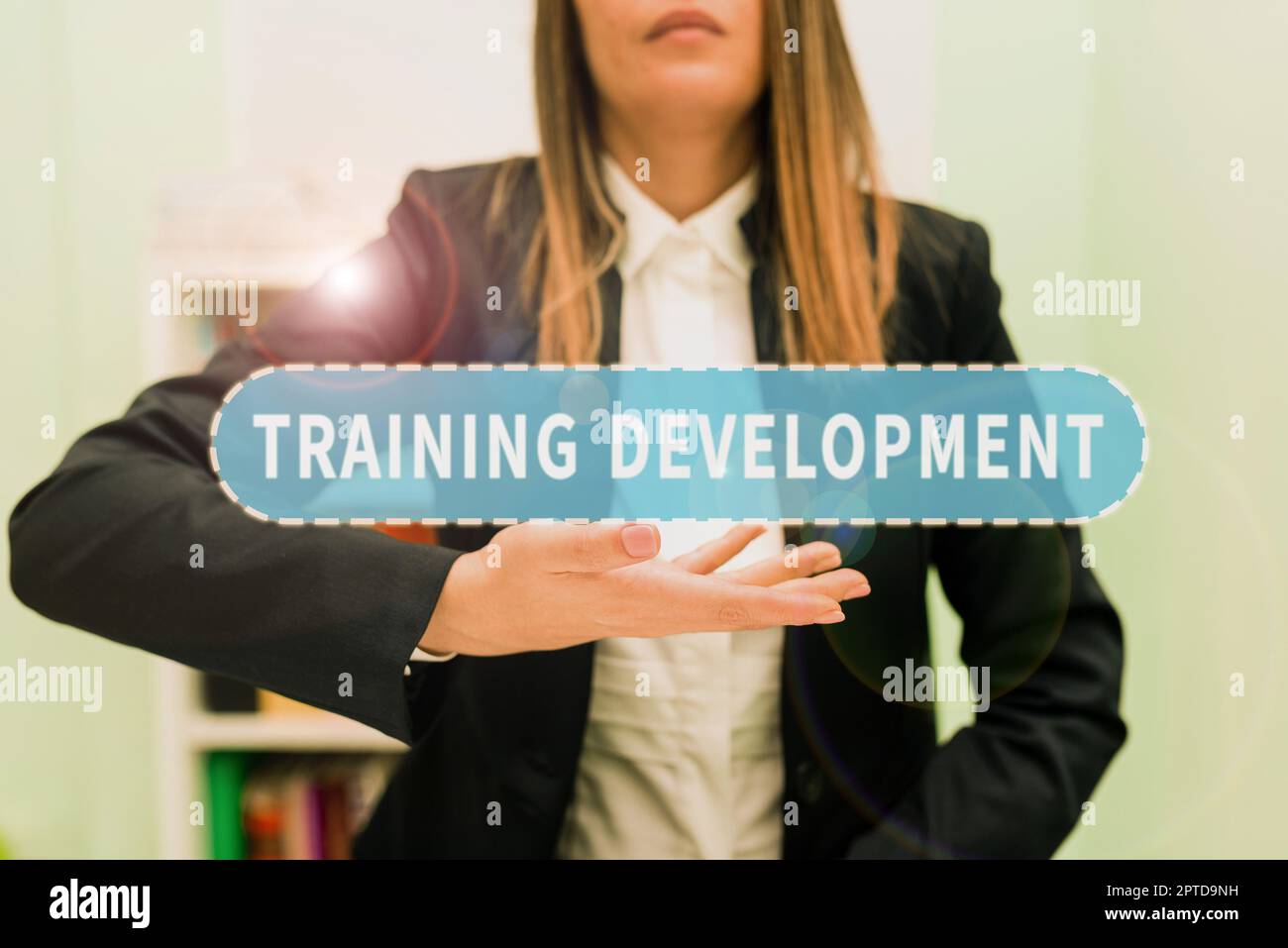 Hand writing sign Training Development, Business approach Learn and Expand skills and knowledge ...
