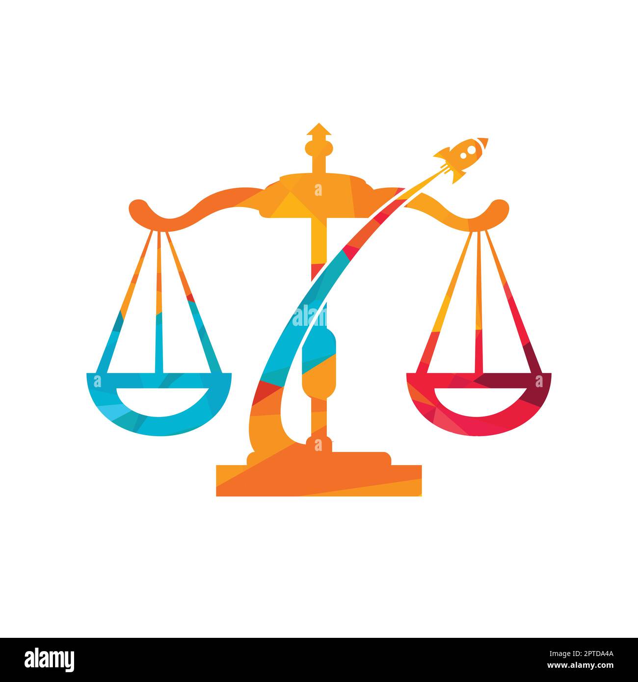 Rocket law vector logo design. Unique law and flight logotype design ...