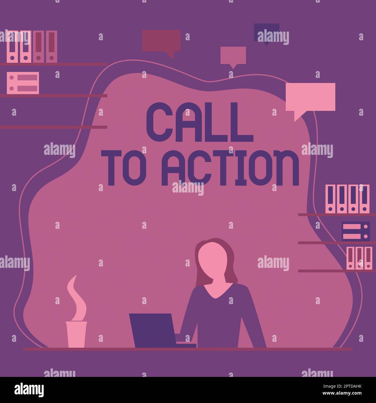 Conceptual display Call To Action, Business approach Encourage Decision ...