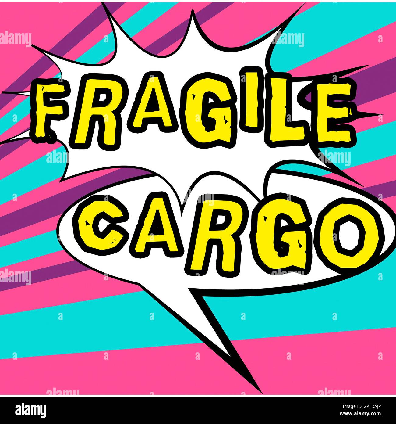 Text showing inspiration Fragile Cargo, Concept meaning Breakable ...