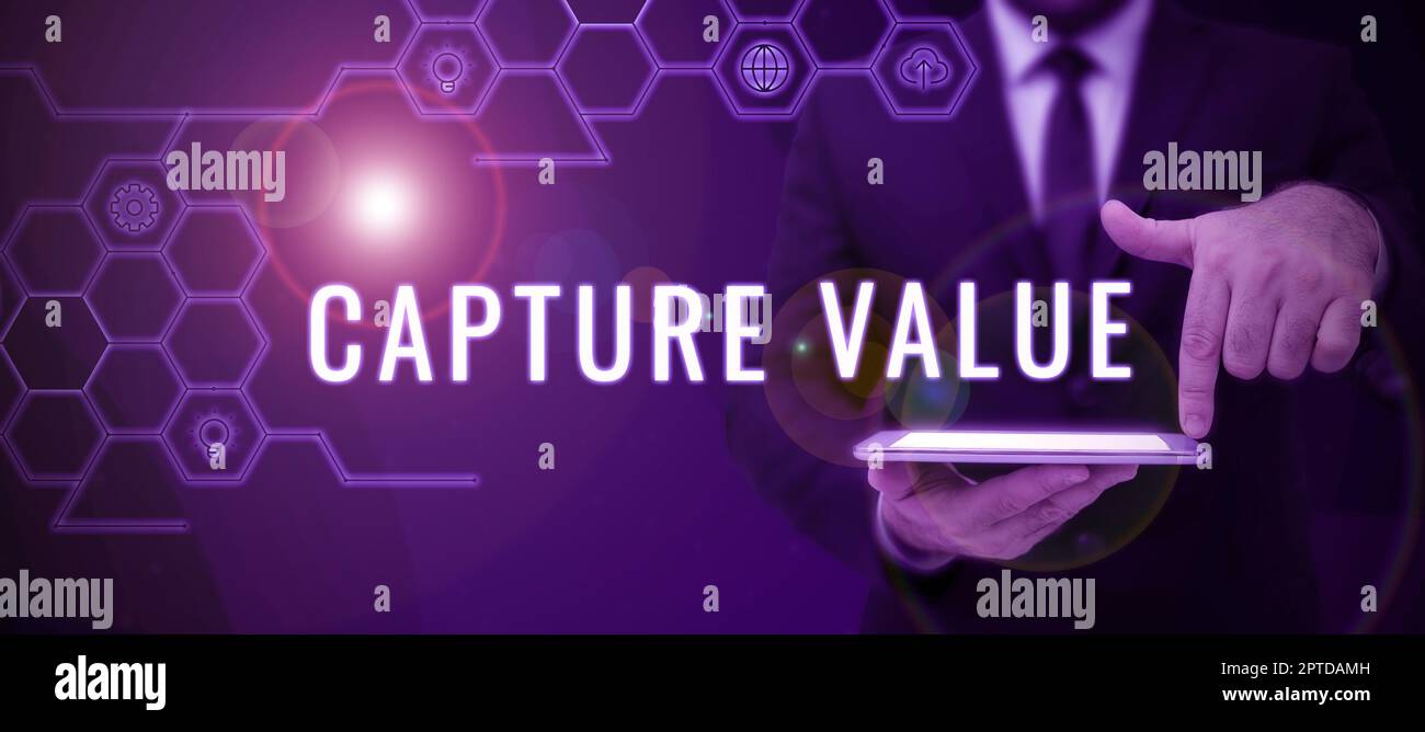 Conceptual caption Capture Value, Internet Concept Customer ...