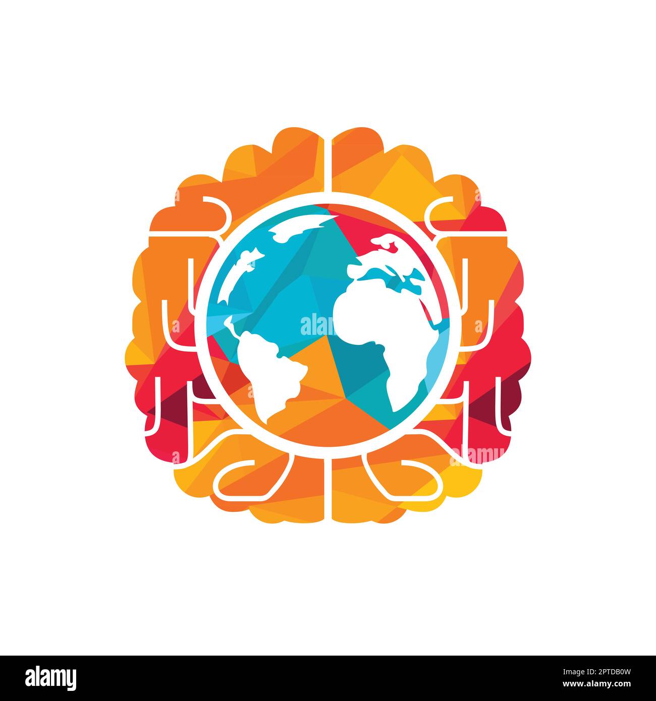 World brain vector logo template. Smart world logo symbol design Stock ...
