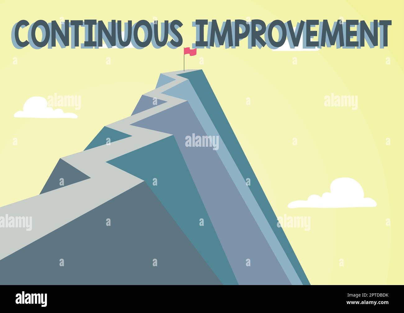 Text showing inspiration Continuous Improvement, Business overview ...