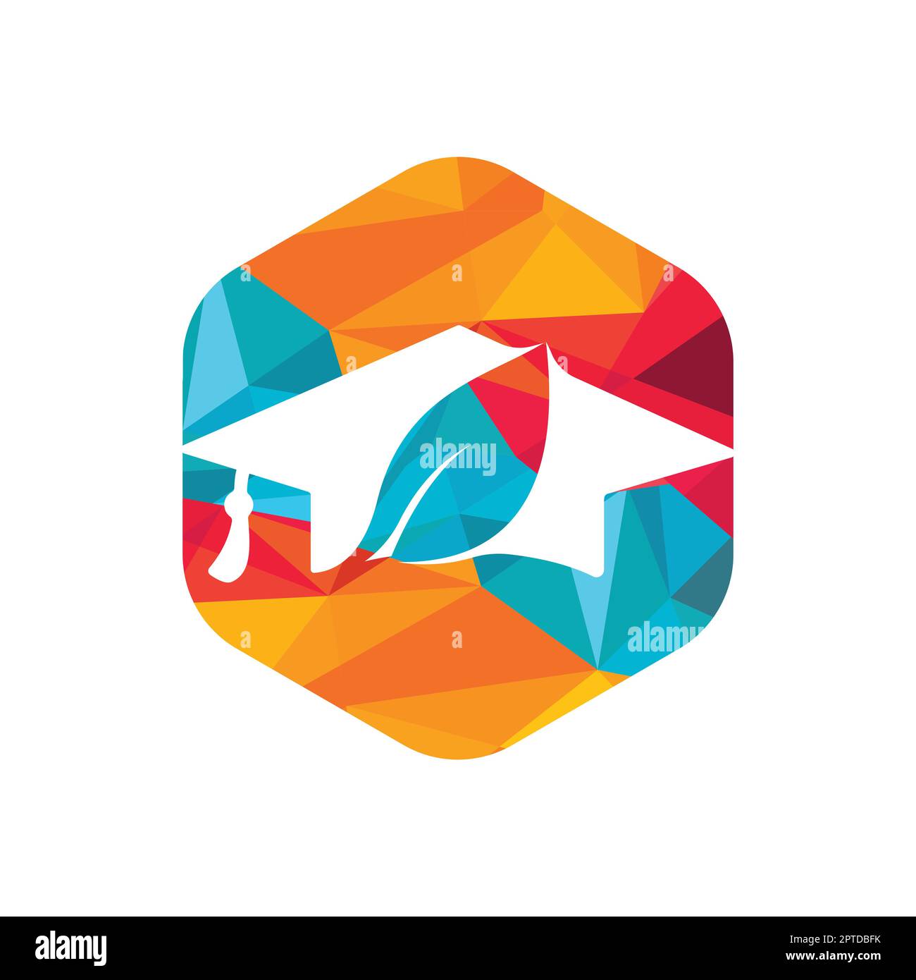 Nature student vector logo template. Leaf with graduation hat logo ...