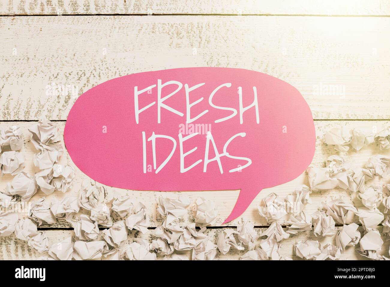 Text caption presenting Fresh Ideas, Conceptual photo thought or ...