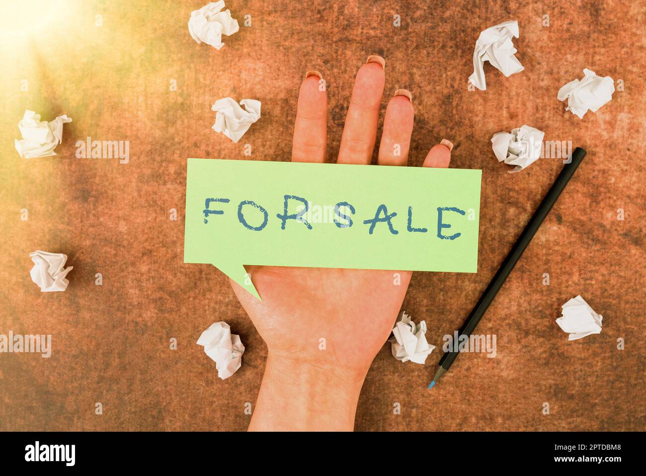 Hand writing sign For Sale, Business showcase putting property house ...