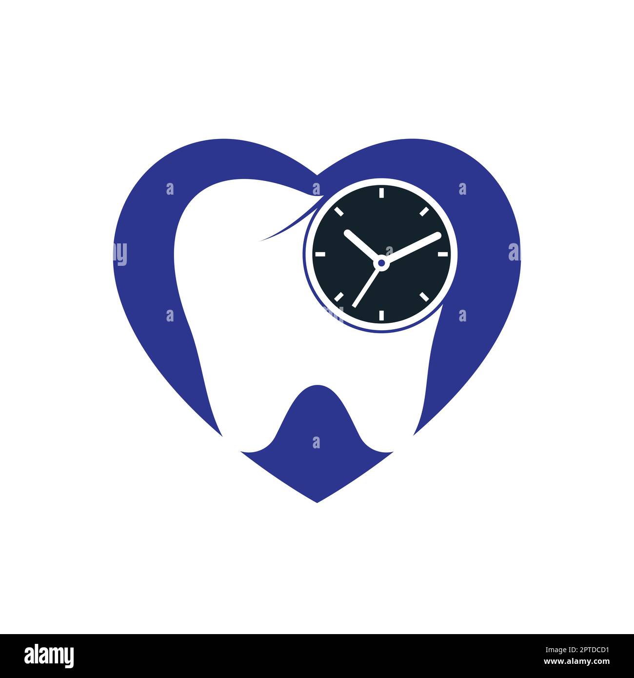 Dental time vector logo design template. Human tooth and clock icon ...