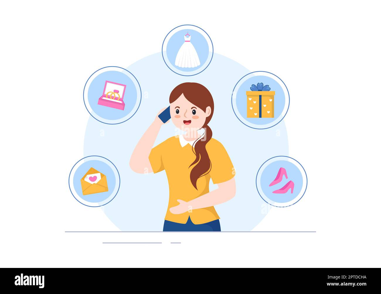 Event Planner Template Hand Drawn Cartoon Flat Illustration with ...