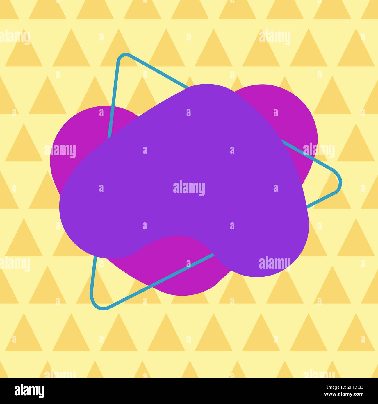 Asymmetrical uneven shaped format pattern object outline multicolour ...