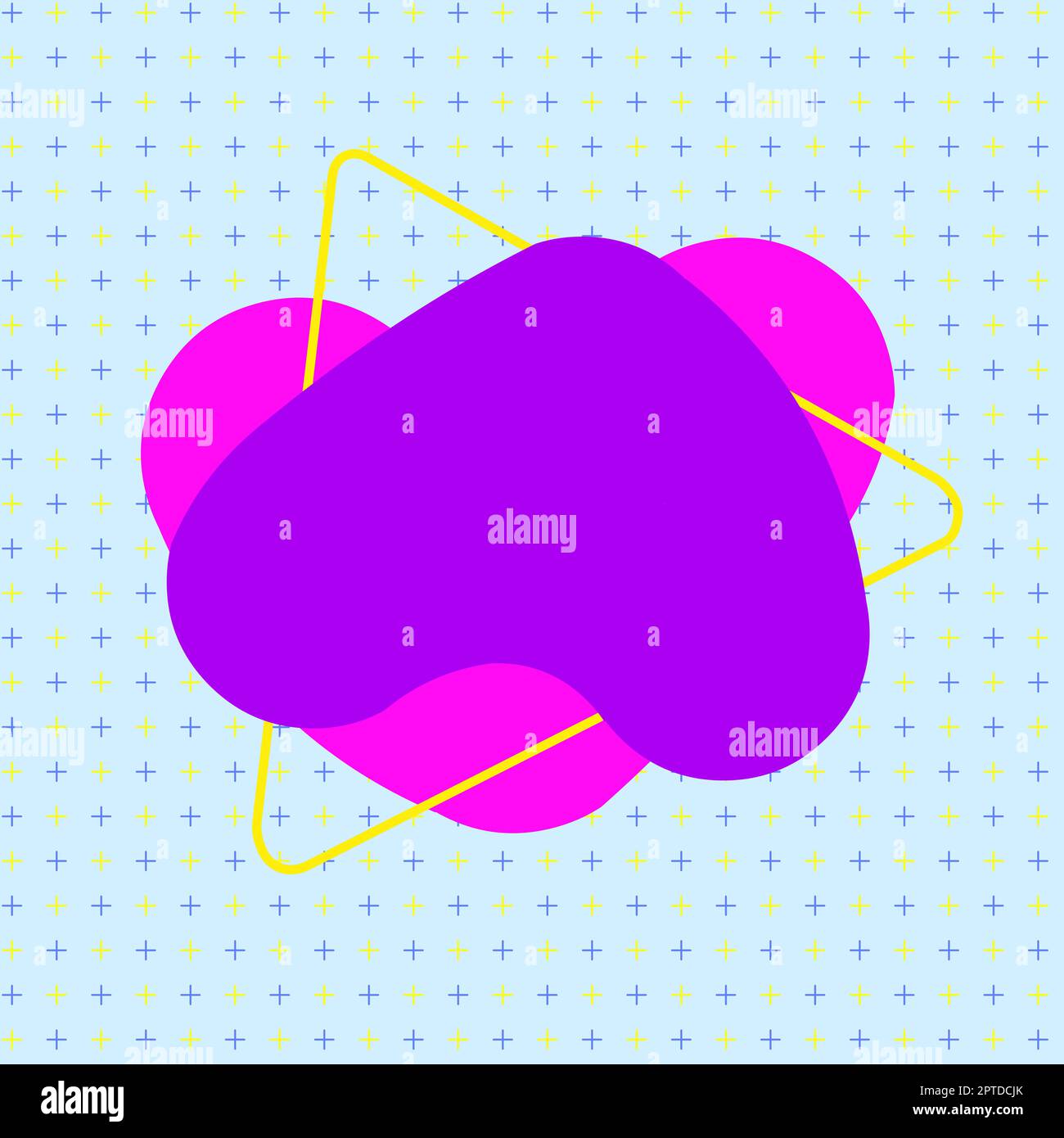 Asymmetrical uneven shaped format pattern object outline multicolour ...