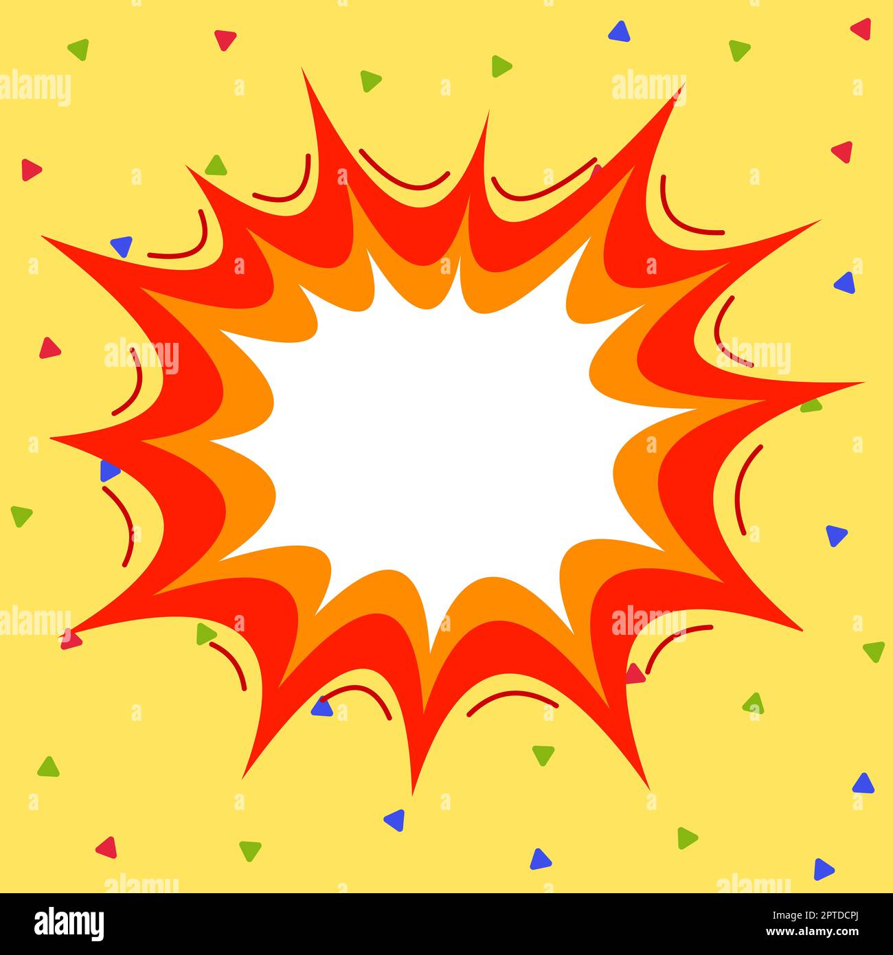 Asymmetrical uneven shaped format pattern object outline multicolour ...