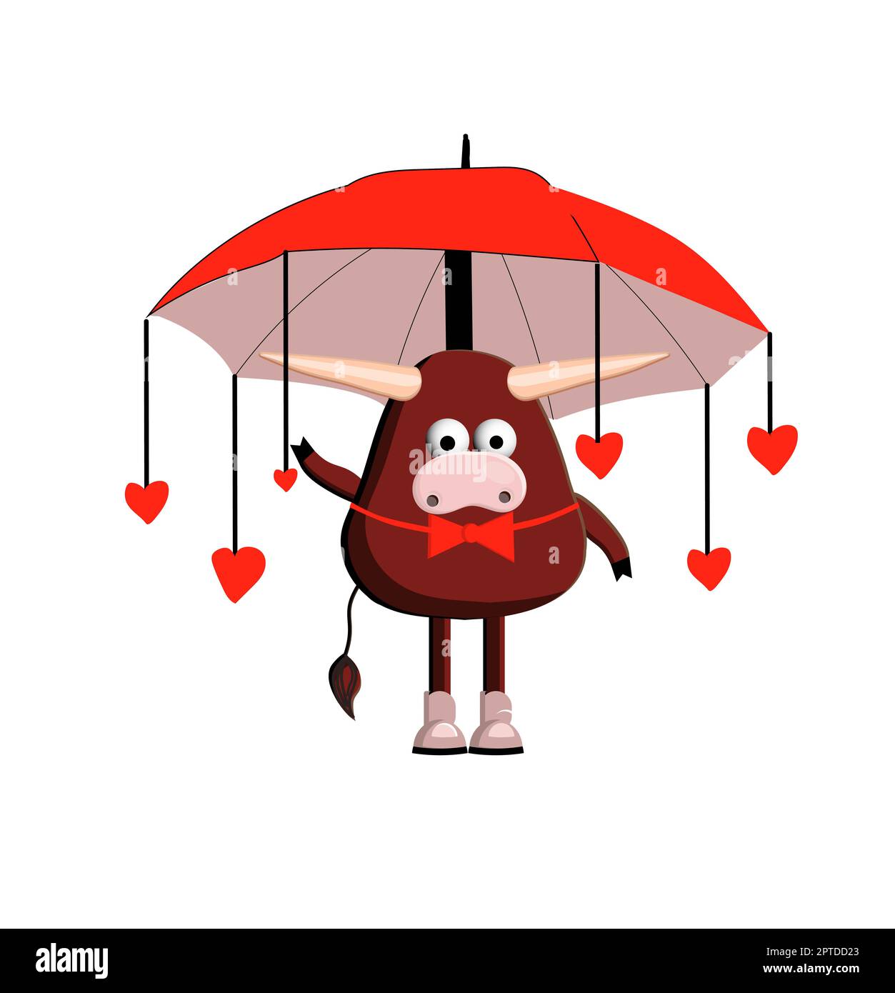 Year of the calf. ox character is cute. isolated on a white background ...