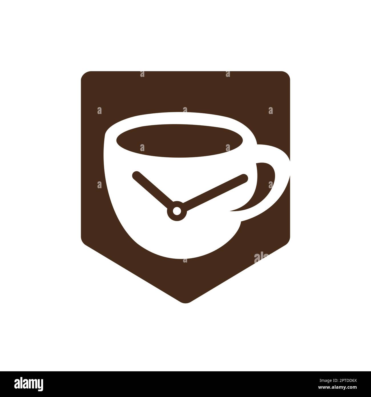 Coffee time vector logo design. Coffee cup time clock concept design ...